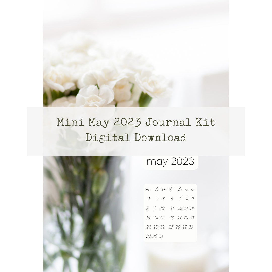 MINI May 2023 Journal Kit, Journal Prompts, Planner Printables Bundle ...