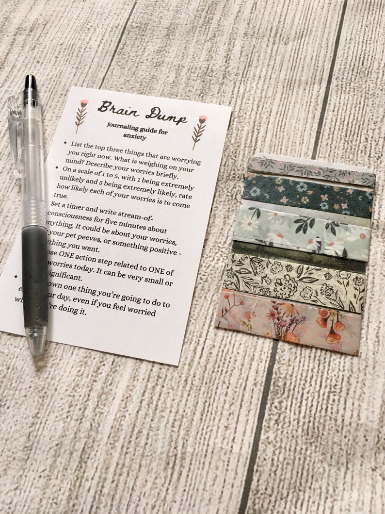 Brain Dump for Anxiety Journaling Card Journal Prompts - Etsy