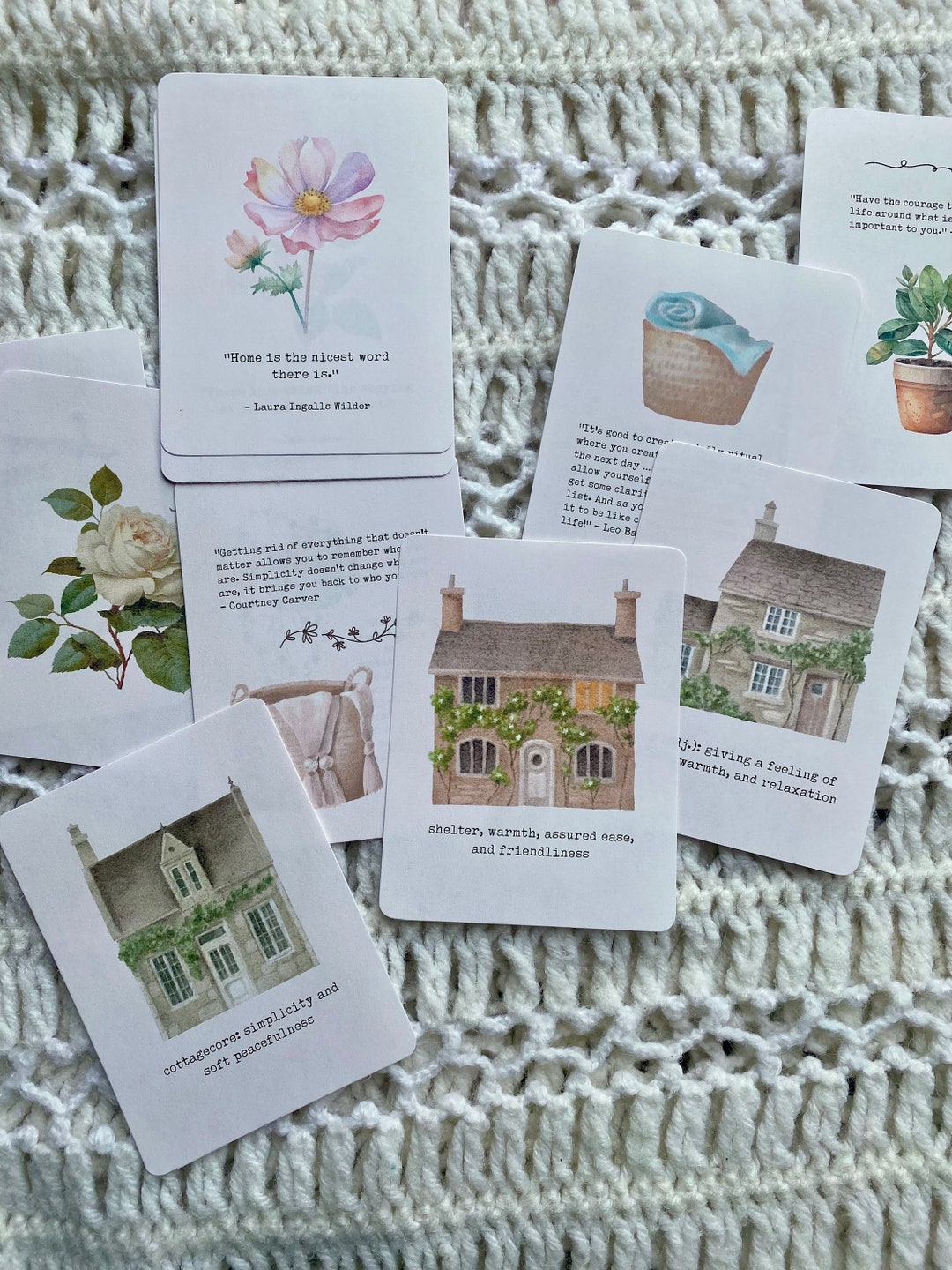 Cottagecore Journal Cards: Cozy Home Inspiration (digital Download) - Etsy