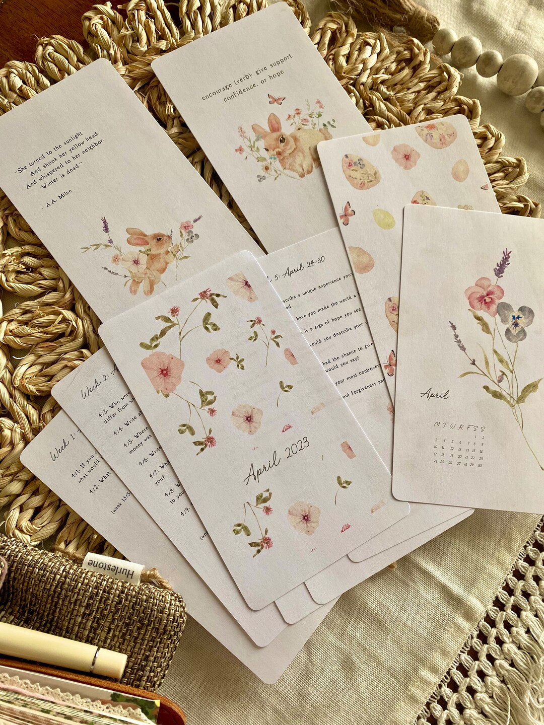 April 2023 Journaling Kit: Printable Planner Prompts (digital Download ...
