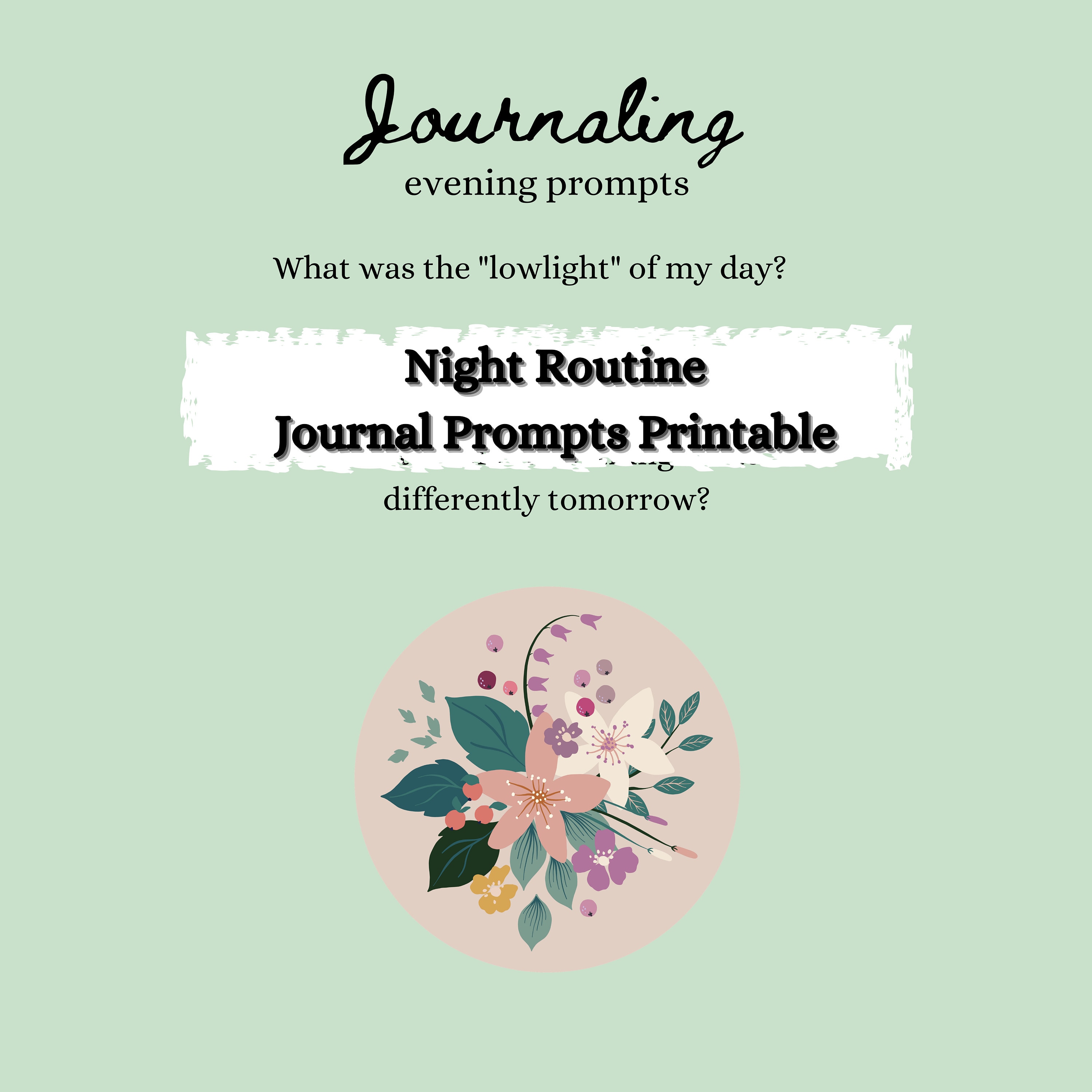 Daily Journal Prompts Printables Bundle Journal Cards - Etsy