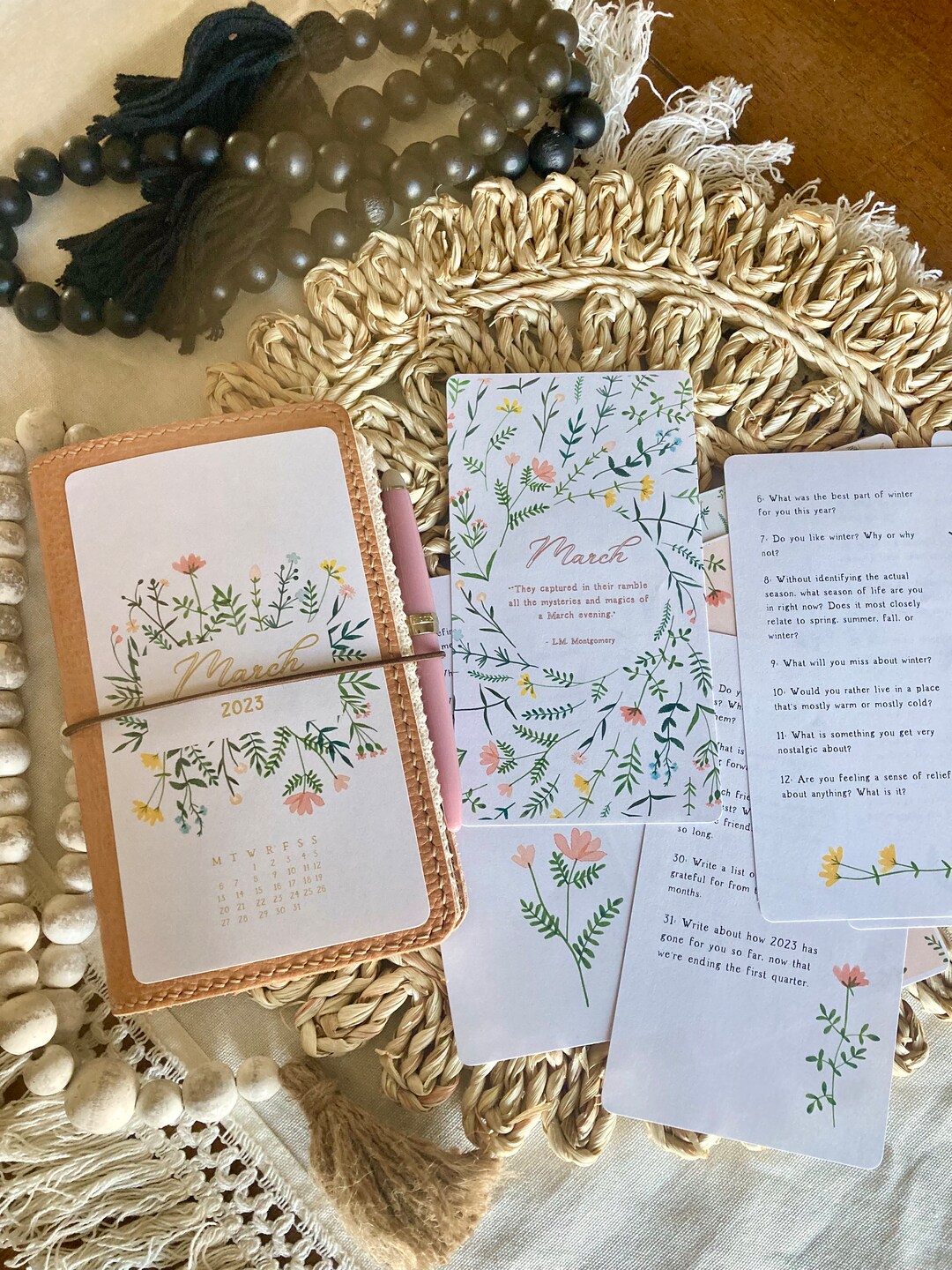 March 2023 Journal Kit, Journal Prompts, Planner Printables - Bundle ...