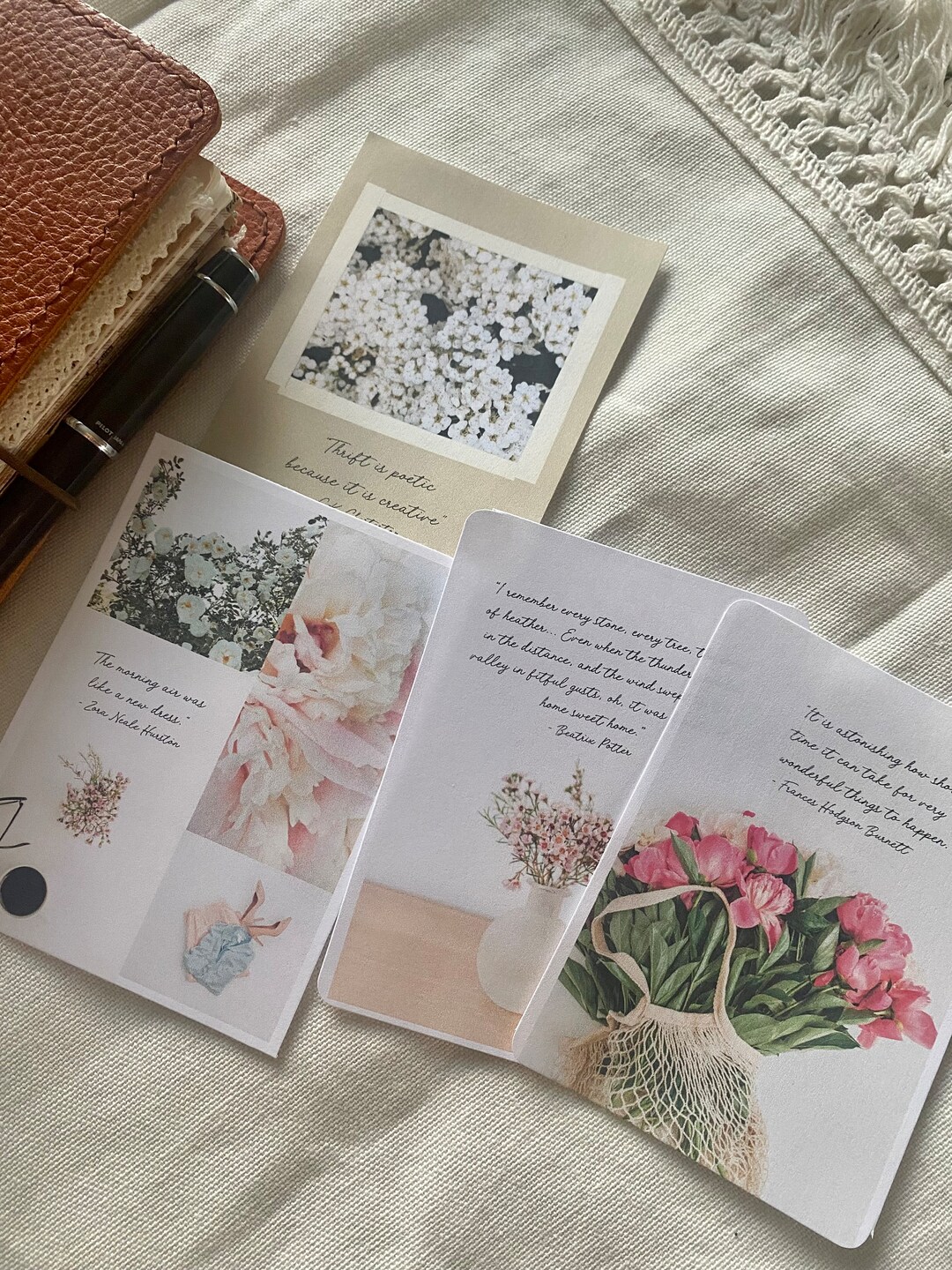 Floral Journal Cards: Printable Planner Inspiration (PDF) - Etsy