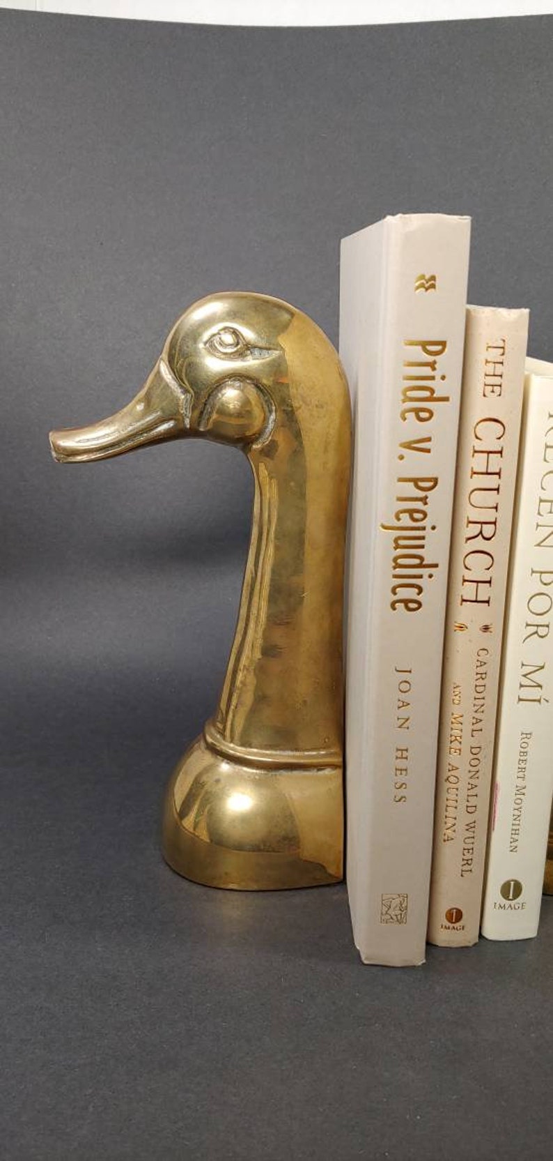 Vintage Brass Duck Bookends - Etsy