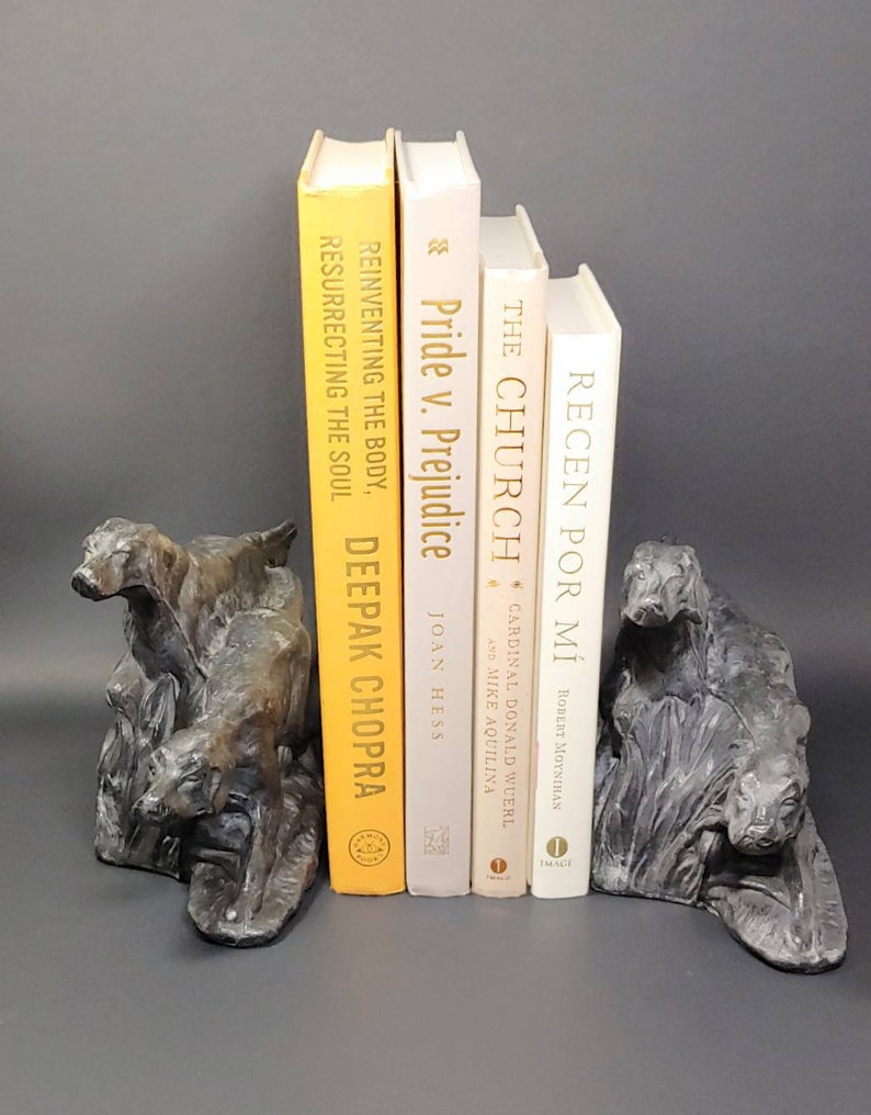 Antique Art Deco Hunting Dogs Bookends - Etsy
