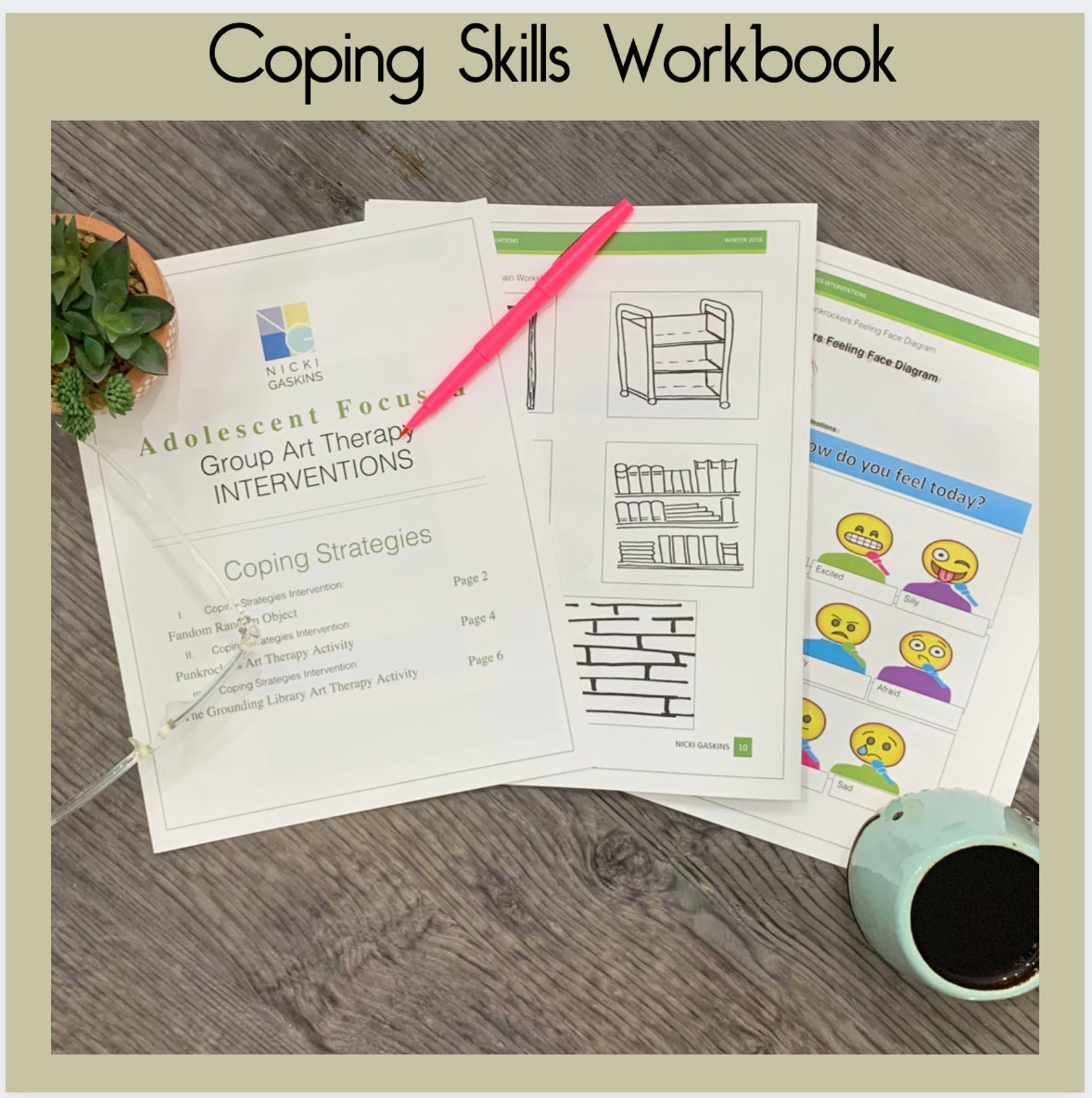 Teen Coping Skills Art Therapy Workbook (digital Download) - Etsy