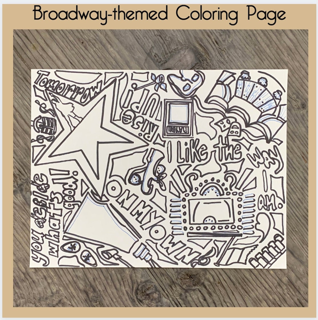 Coloring Page, Musical Coloring Page, Theater Coloring Page, Hamilton ...