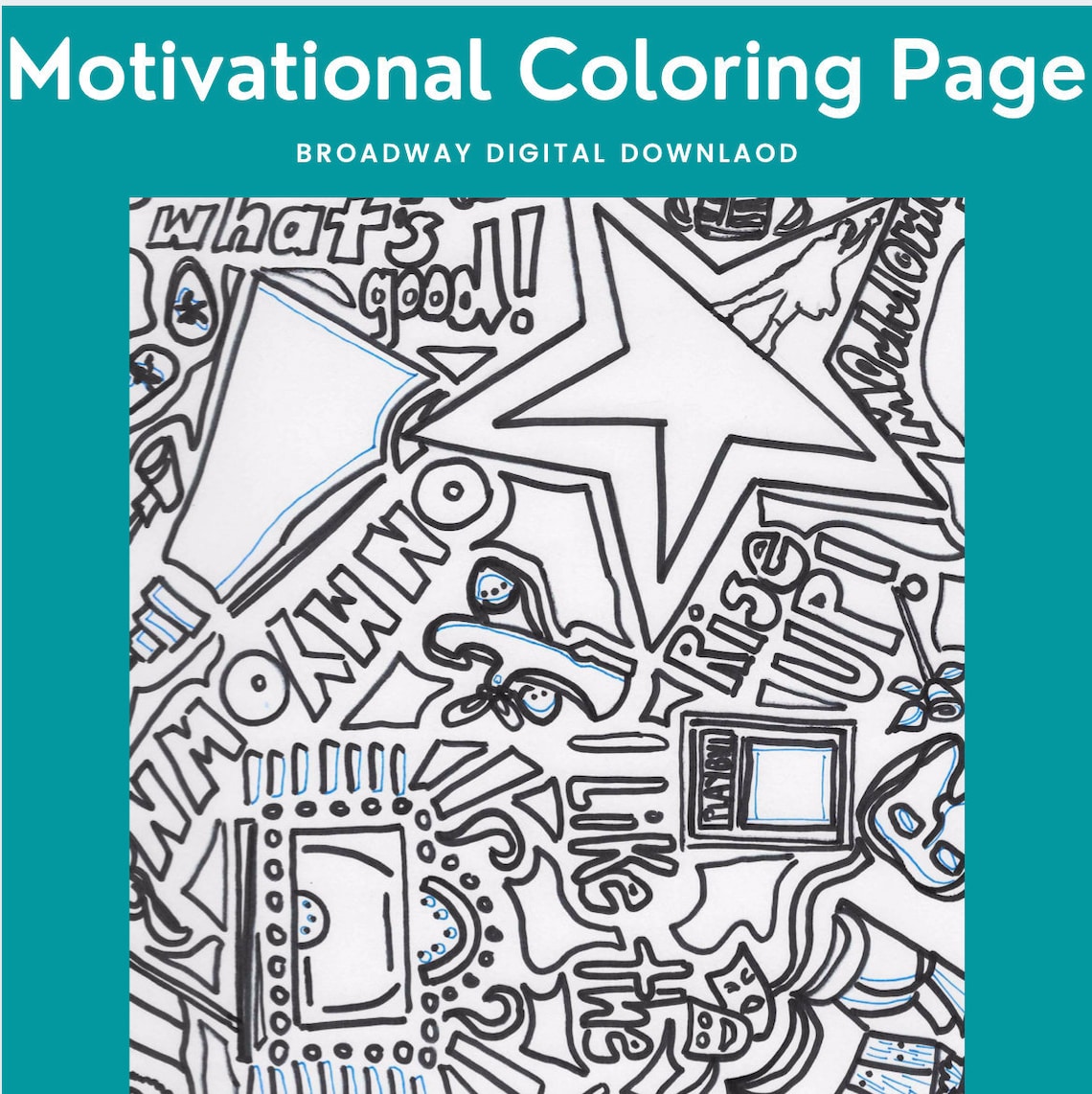 Broadway Musical Coloring Page (digital Download) - Etsy