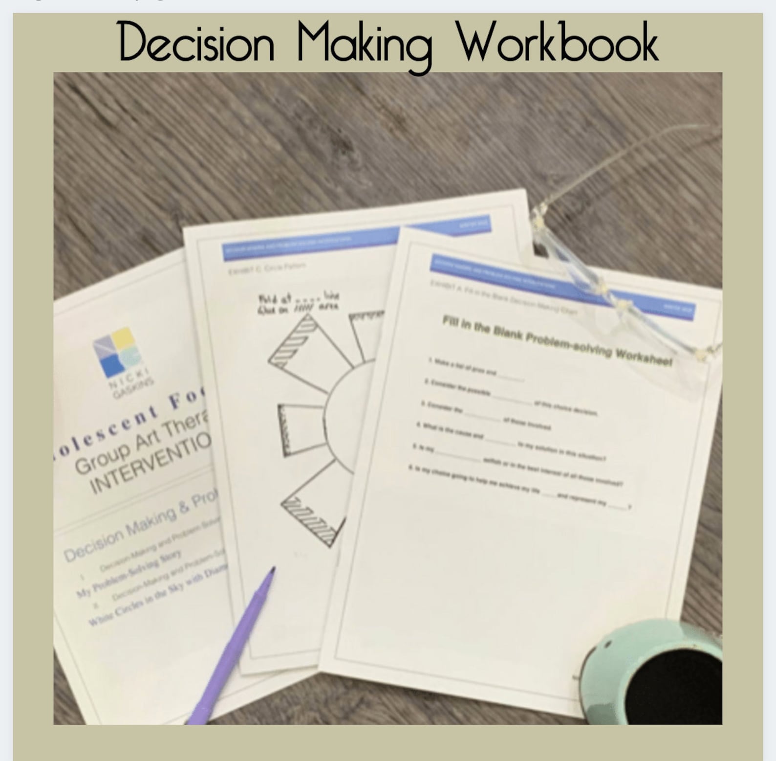 Problem Solving Tools, Problem Solving Therapy Workbook, Problem ...