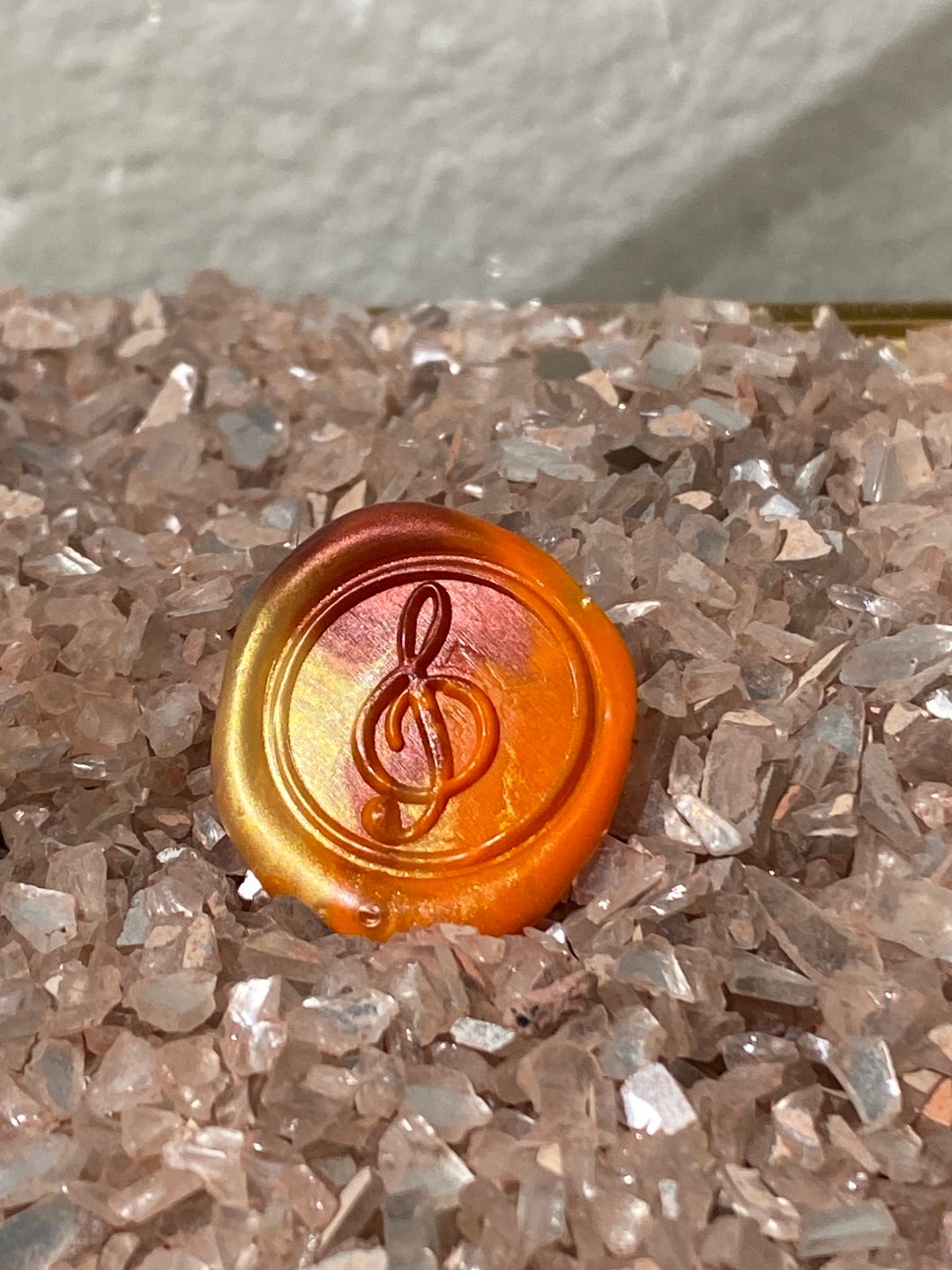 Orange Music Note Wax Seal - Etsy