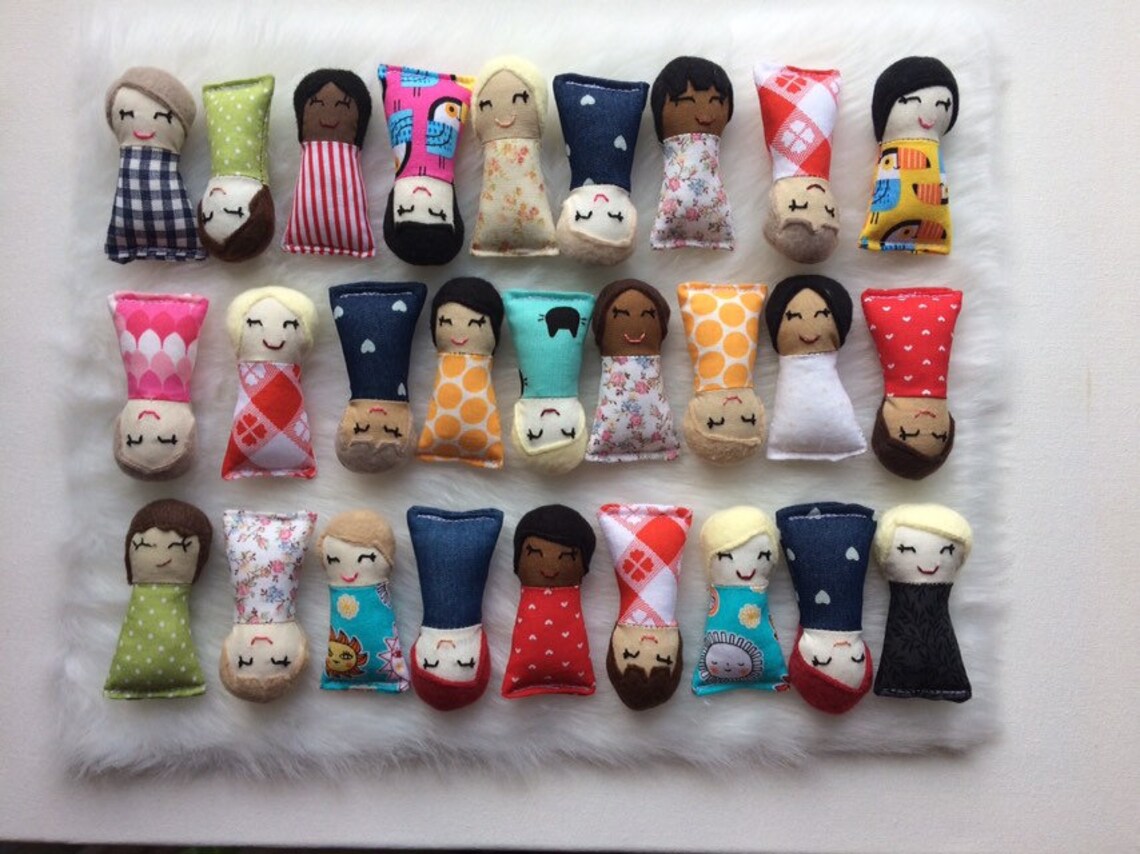 Set of 4 Miniature Rag Dolls Tiny Dolls Miniature Dolls | Etsy