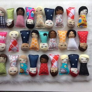 Set of 4 Miniature Rag Dolls Tiny Dolls Miniature Dolls | Etsy