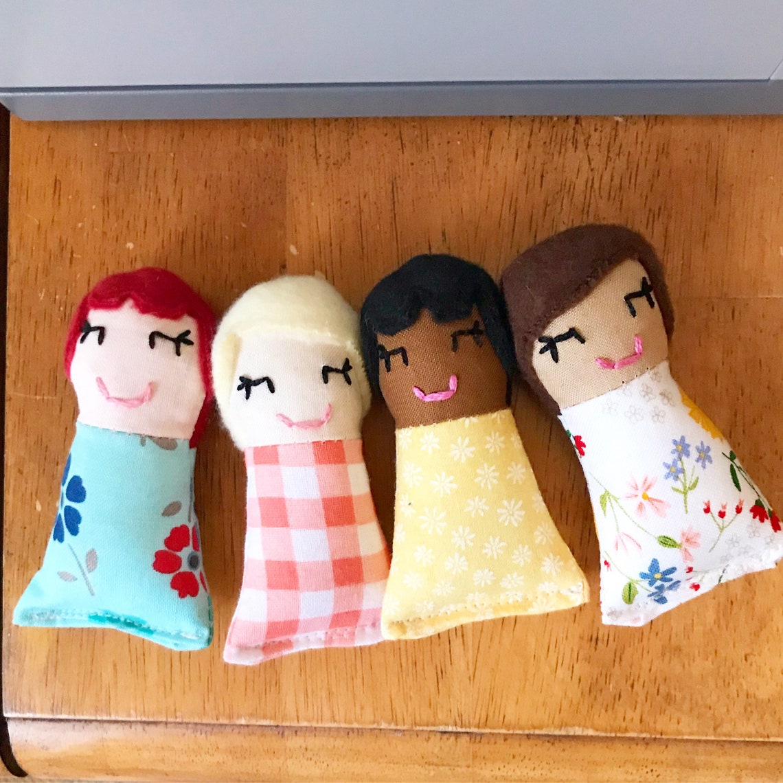 Set of 4 Miniature Rag Dolls Tiny Dolls Miniature Dolls | Etsy