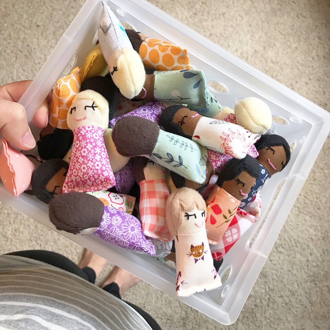 Set of 4 Miniature Rag Dolls Tiny Dolls Miniature Dolls | Etsy