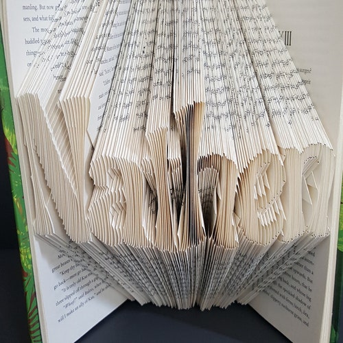 Custom Name Folded Book Art Anniversary Gift - Etsy