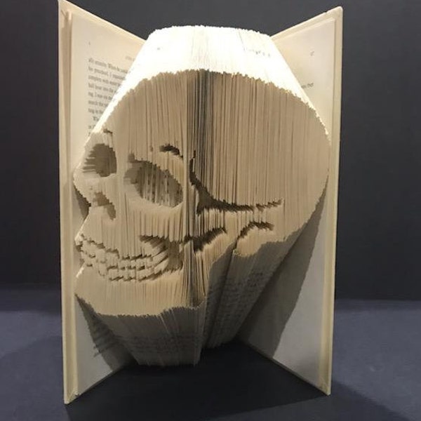 Skull on Book - Etsy