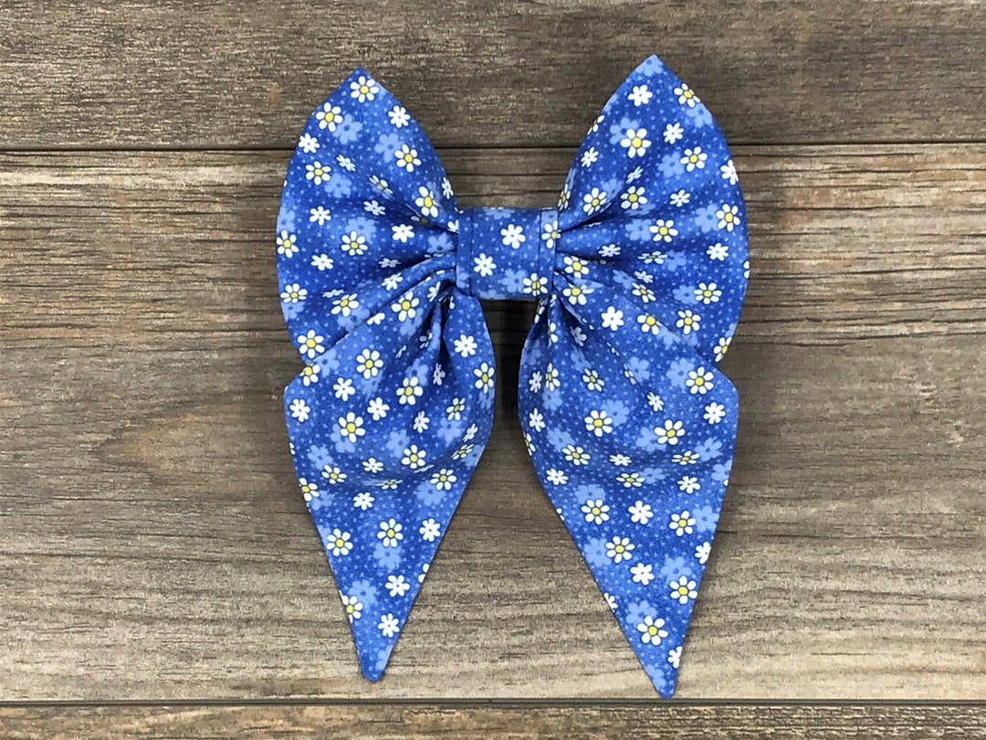 Flower Girl Dog Collar Bow, Sailor Bow, Daisy Dog Collar Bow, Bow Tie ...