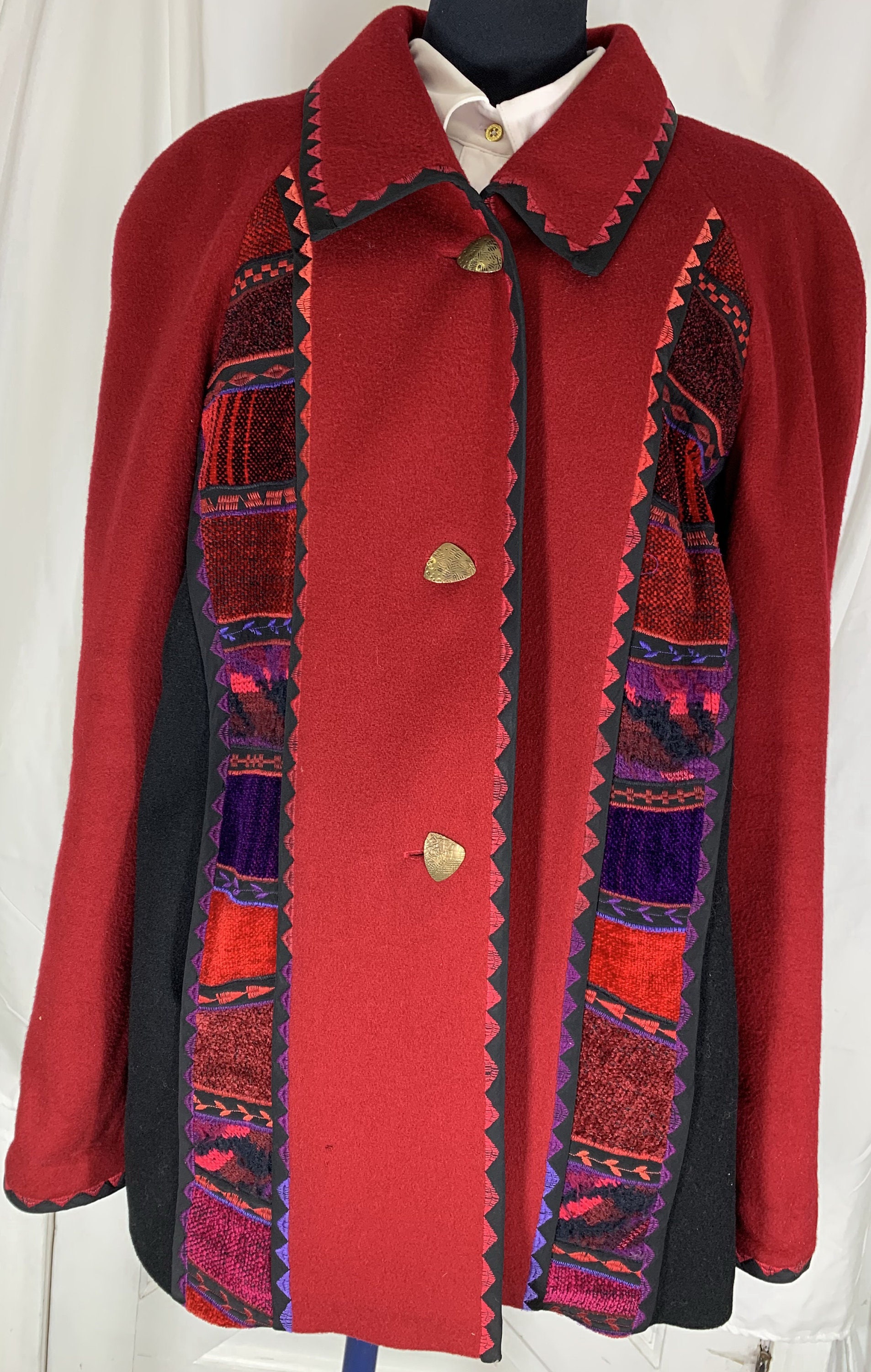 Crafted/art Wool Coat | Etsy