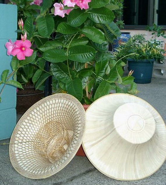 Thai Farmer Hat hand Woven Palm Leave/bamboo Hat - Etsy