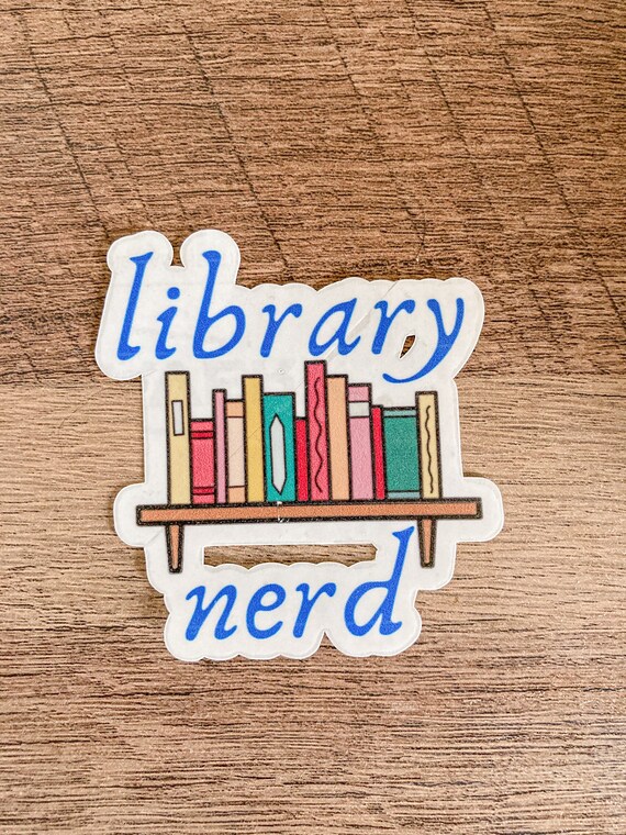 Library Nerd Sticker Vinyl Decal Bookshelf - Etsy