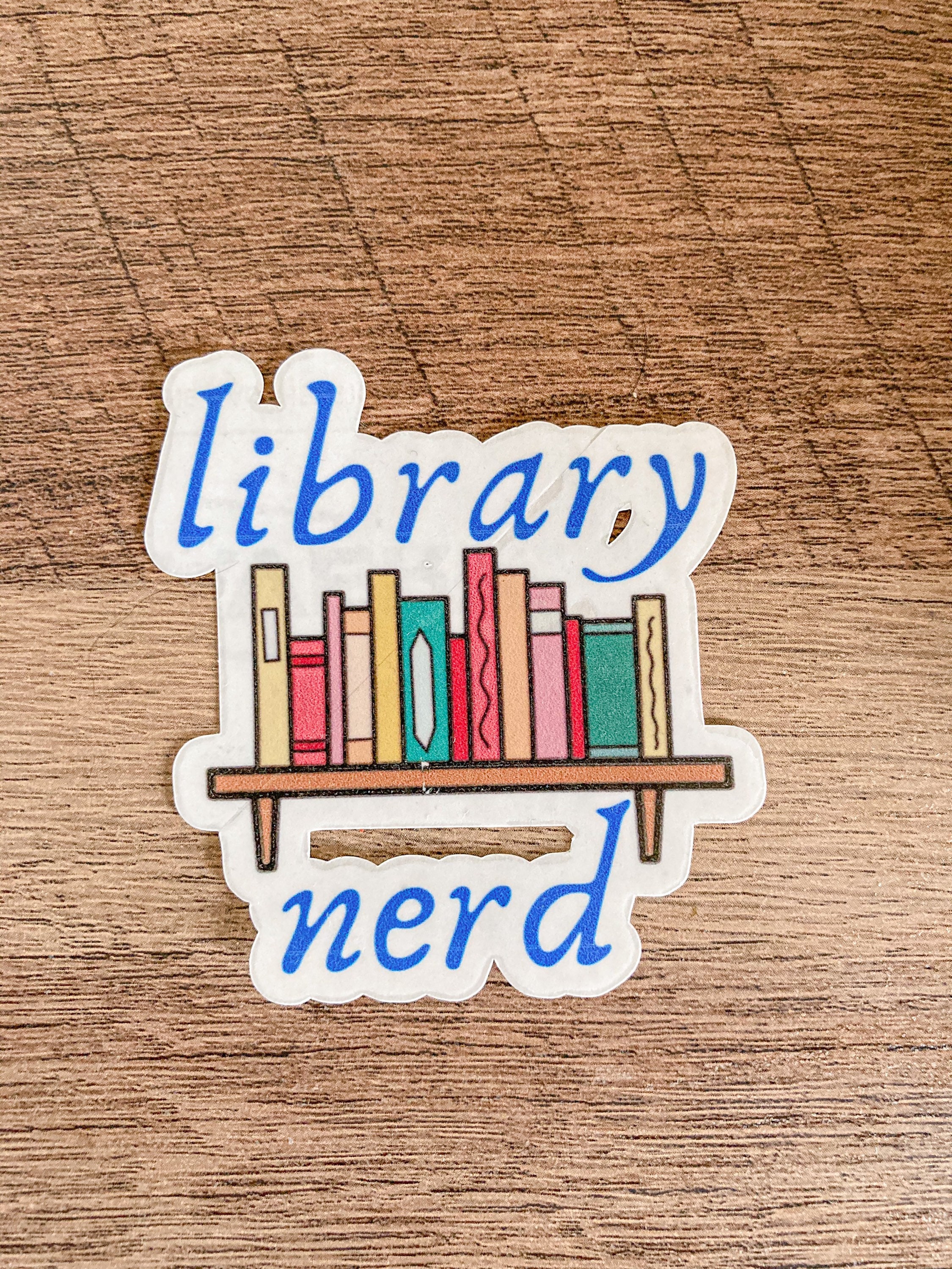 Library Nerd Sticker, Vinyl Decal, Bookshelf - Etsy