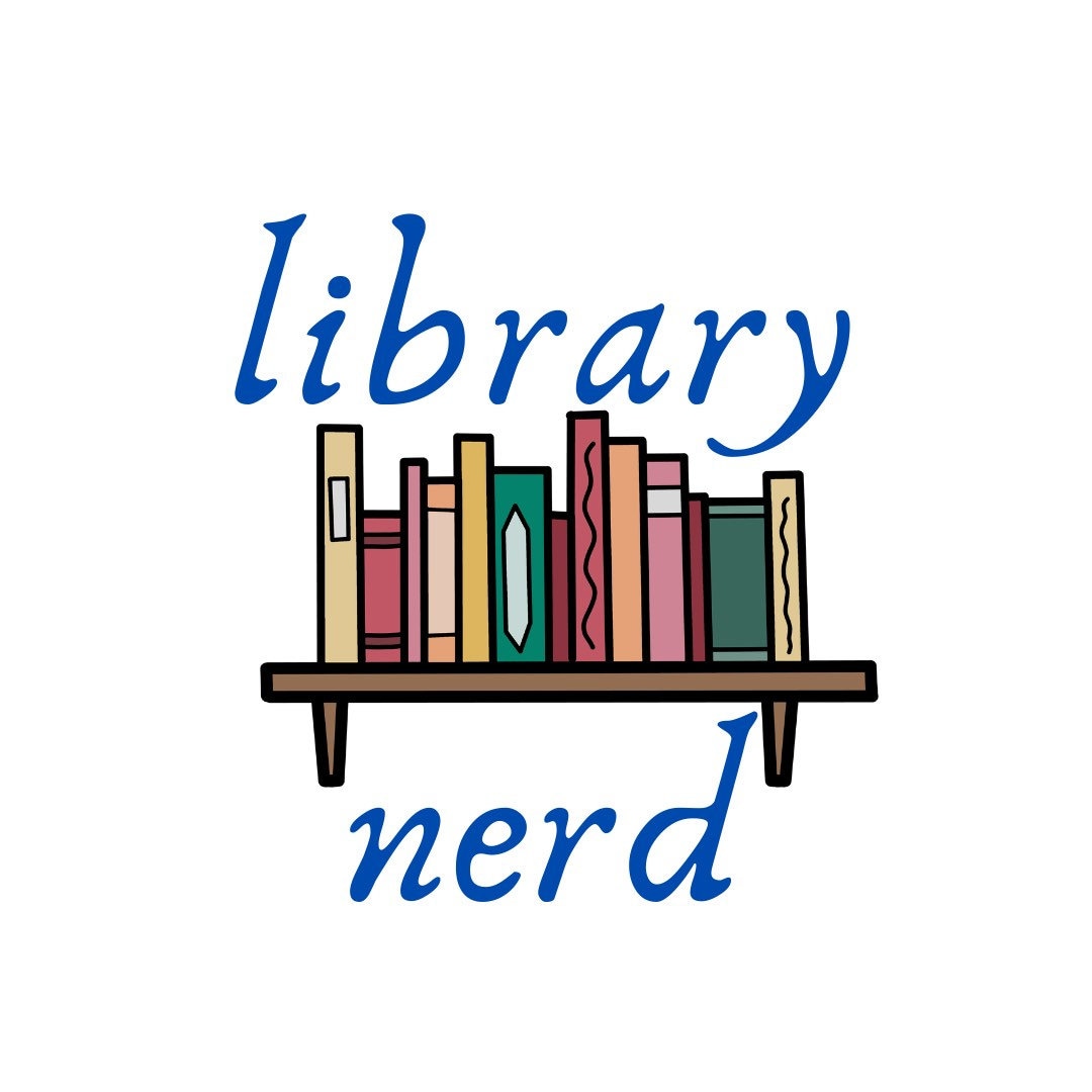 Library Nerd Sticker, Vinyl Decal, Bookshelf - Etsy