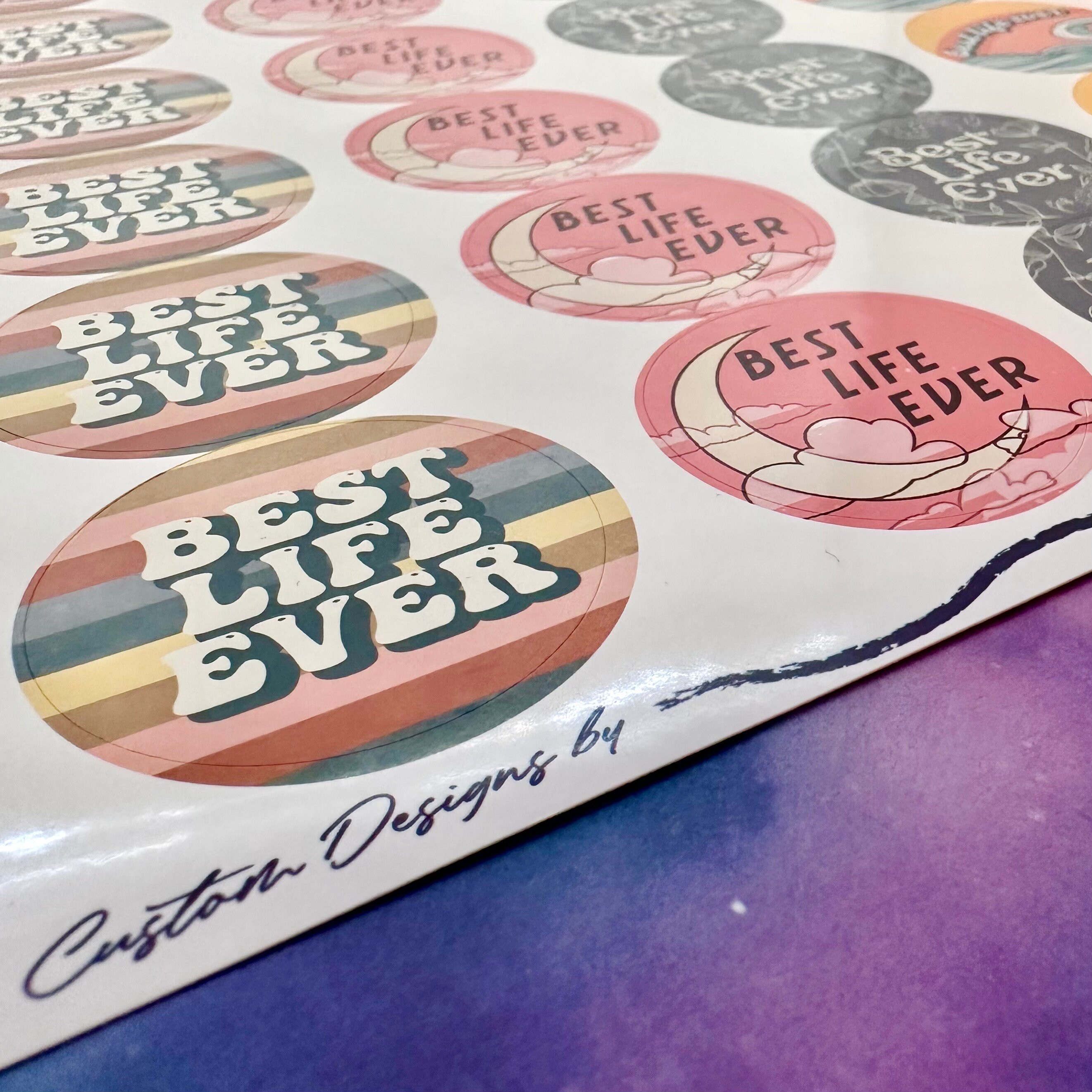 NEW Vintage Style Best Life Ever Stickers pack of 24 - Etsy
