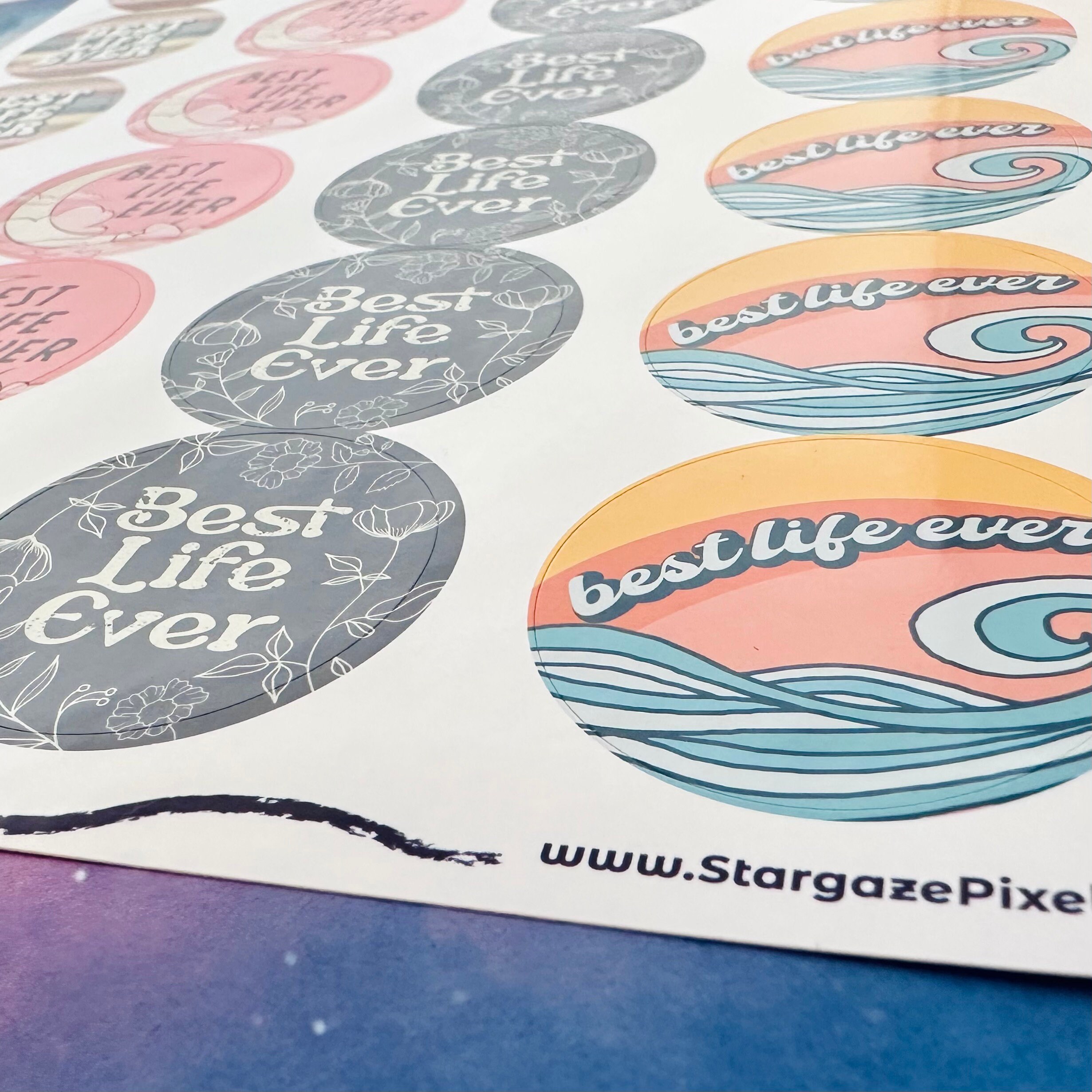 NEW Vintage Style Best Life Ever Stickers pack of 24 - Etsy