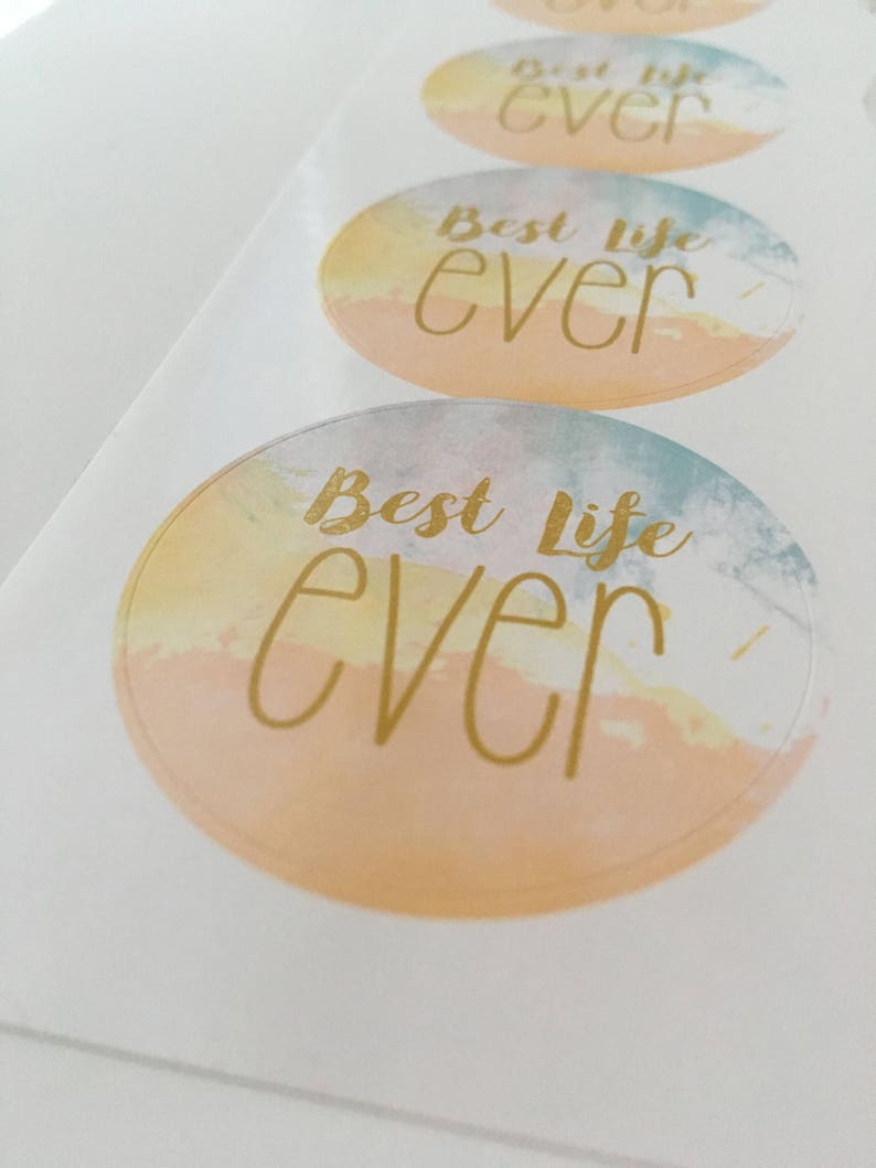 Best Life Ever Stickers pack of 24 - Etsy