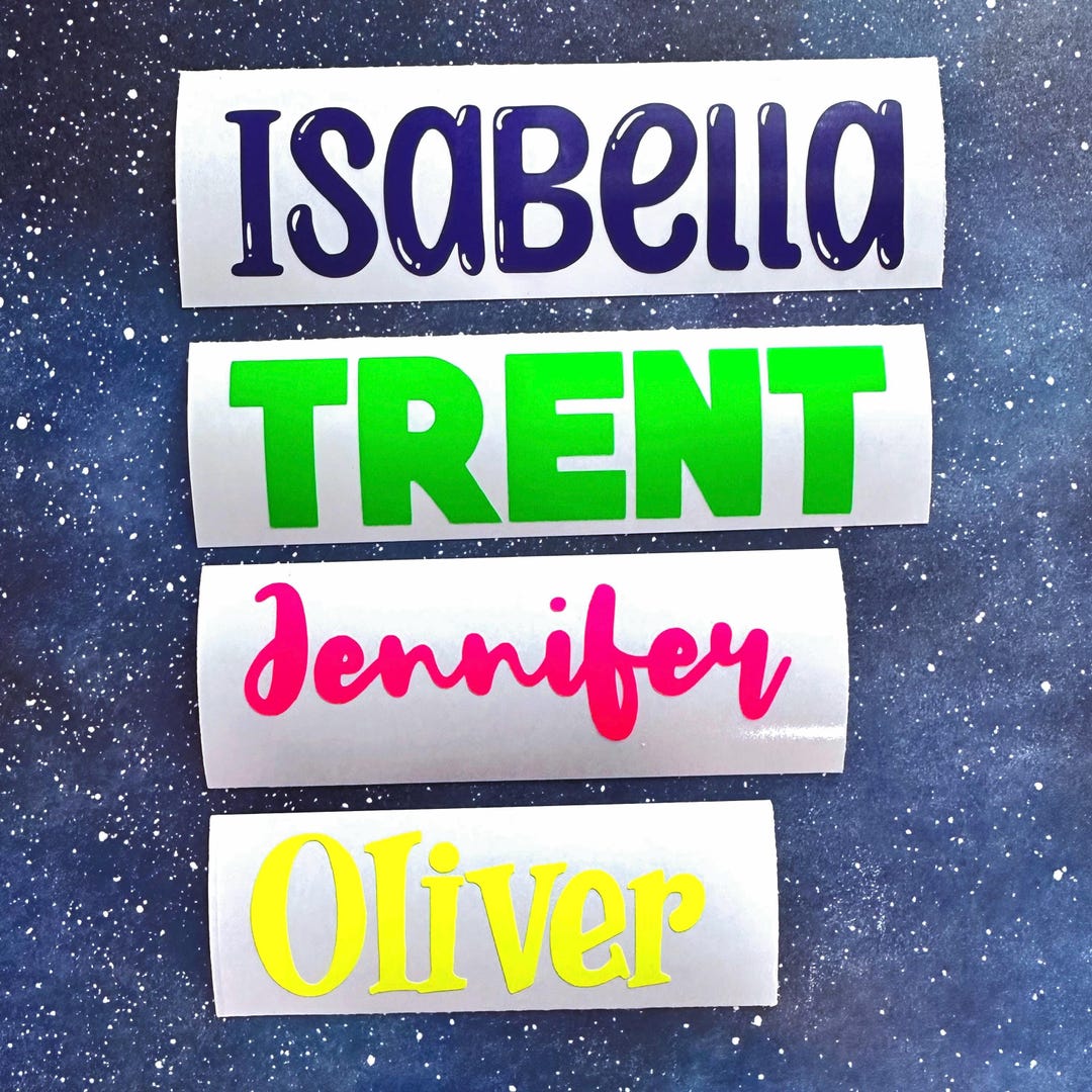 Custom Name Decal Sticker - Etsy