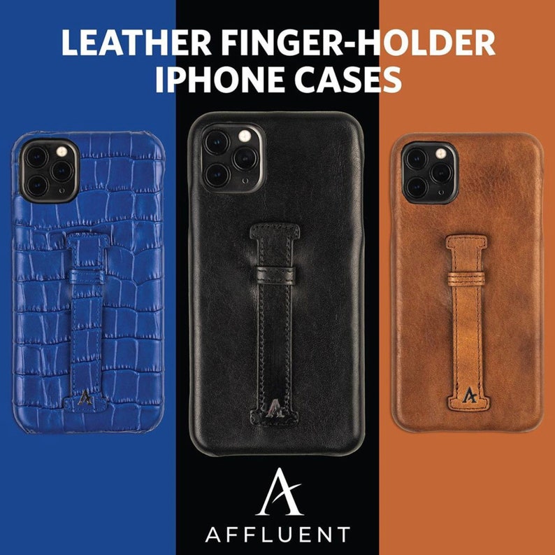 Leather Finger Loop Phone Case Usable & Protection for - Etsy