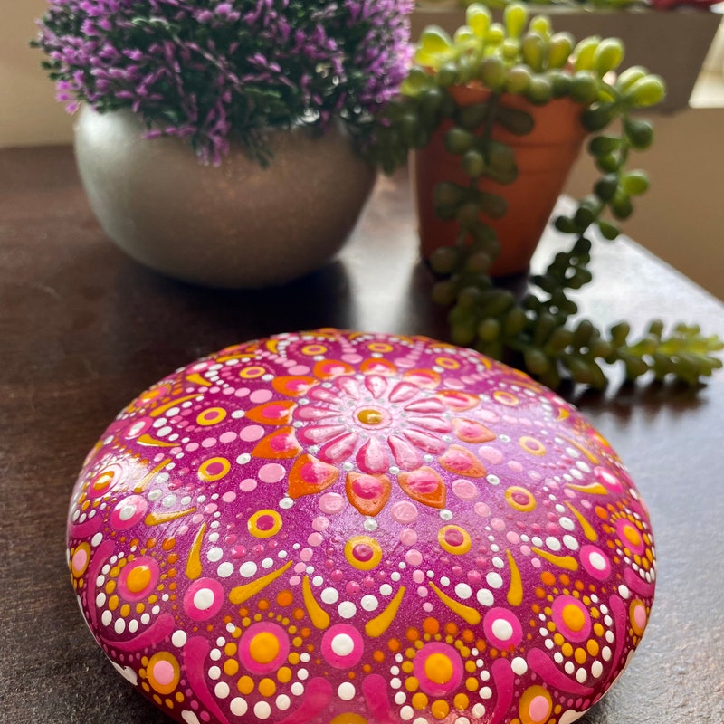 Dot Painted Stone - Etsy