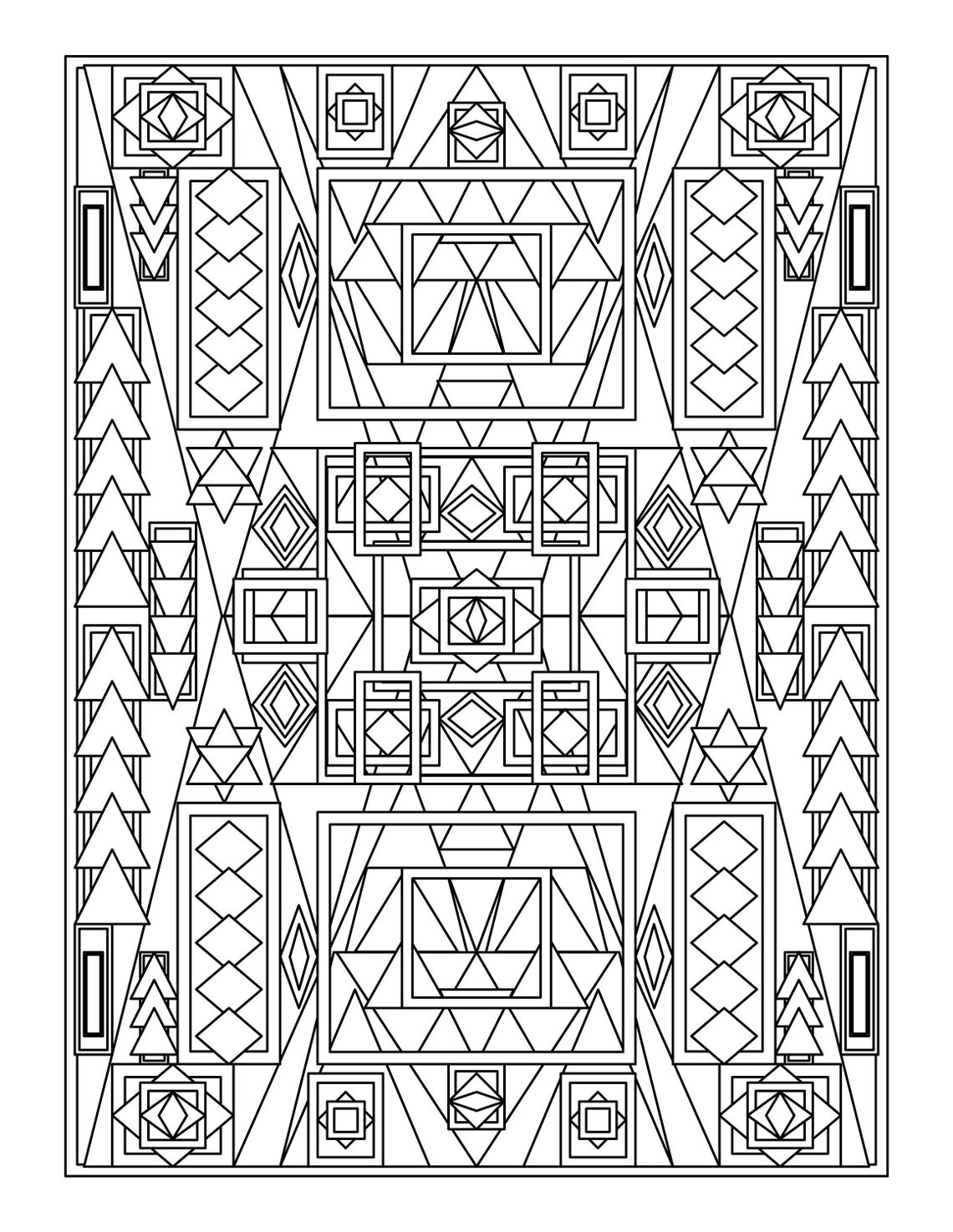 Tribal Patterns 2,adult Coloring Page Instant Download,shapes and ...