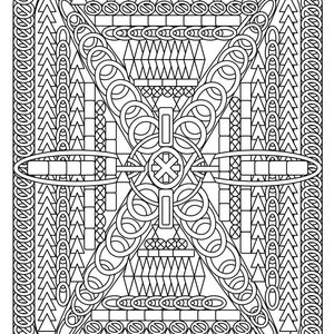The Crossroads,adult Coloring Page Instant Download, Shapes and ...