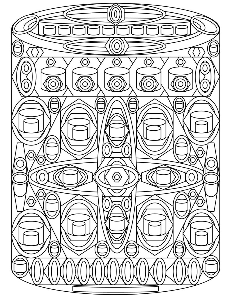 Adult Coloring Page Instant Download,geometric Shapes and Patterns ...