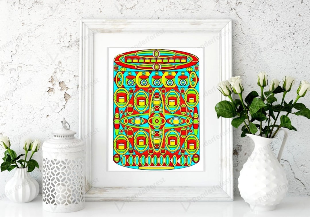 Adult Coloring Page Instant Download,geometric Shapes and Patterns ...