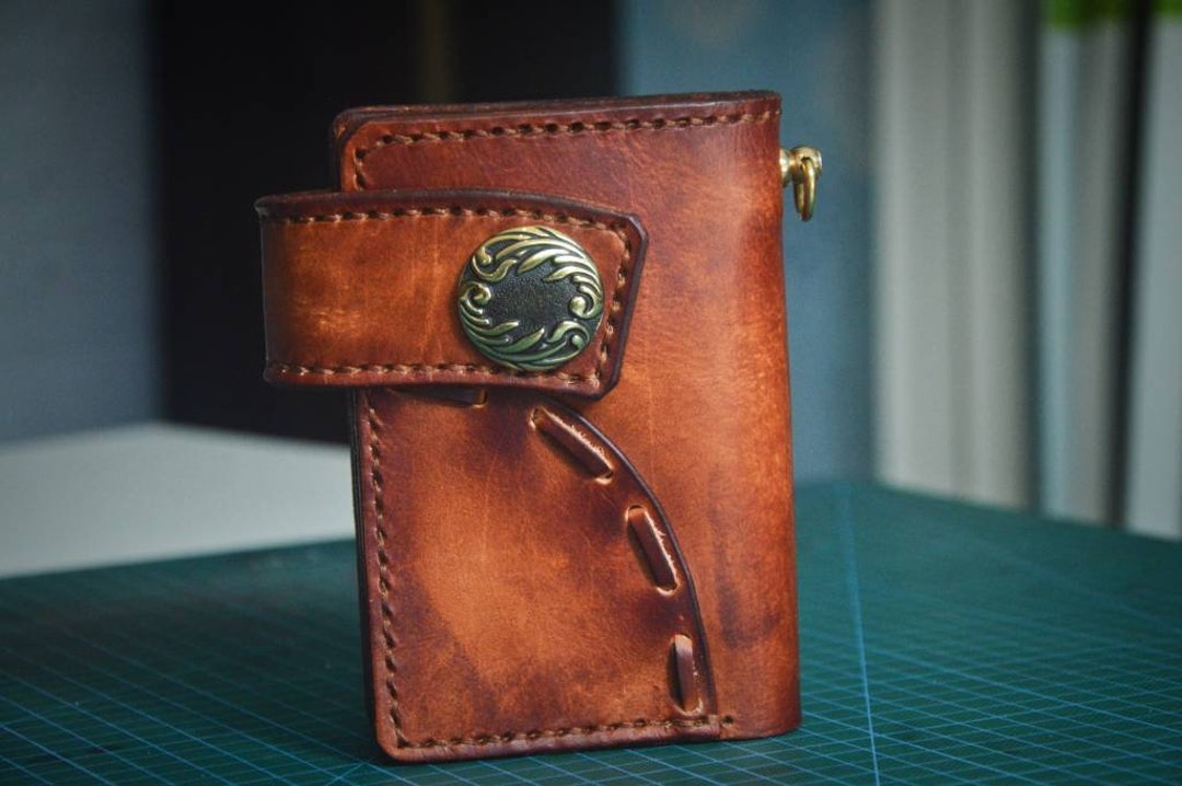 Long Wallet Leather Wallet Biker Wallet Handcraft Wallet - Etsy