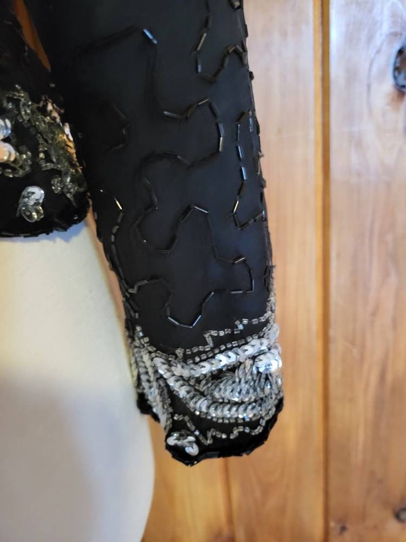 Vintage Beaded Sequin Bolero Jacket Evening Wear 80s Glam - Etsy
