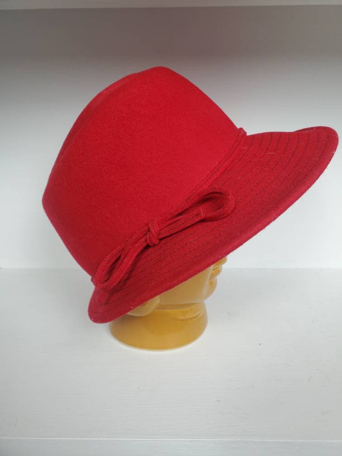 Vintage Womens Fedora Felt Hat Miss BRIENER Cloche Shape Red Hat - Etsy