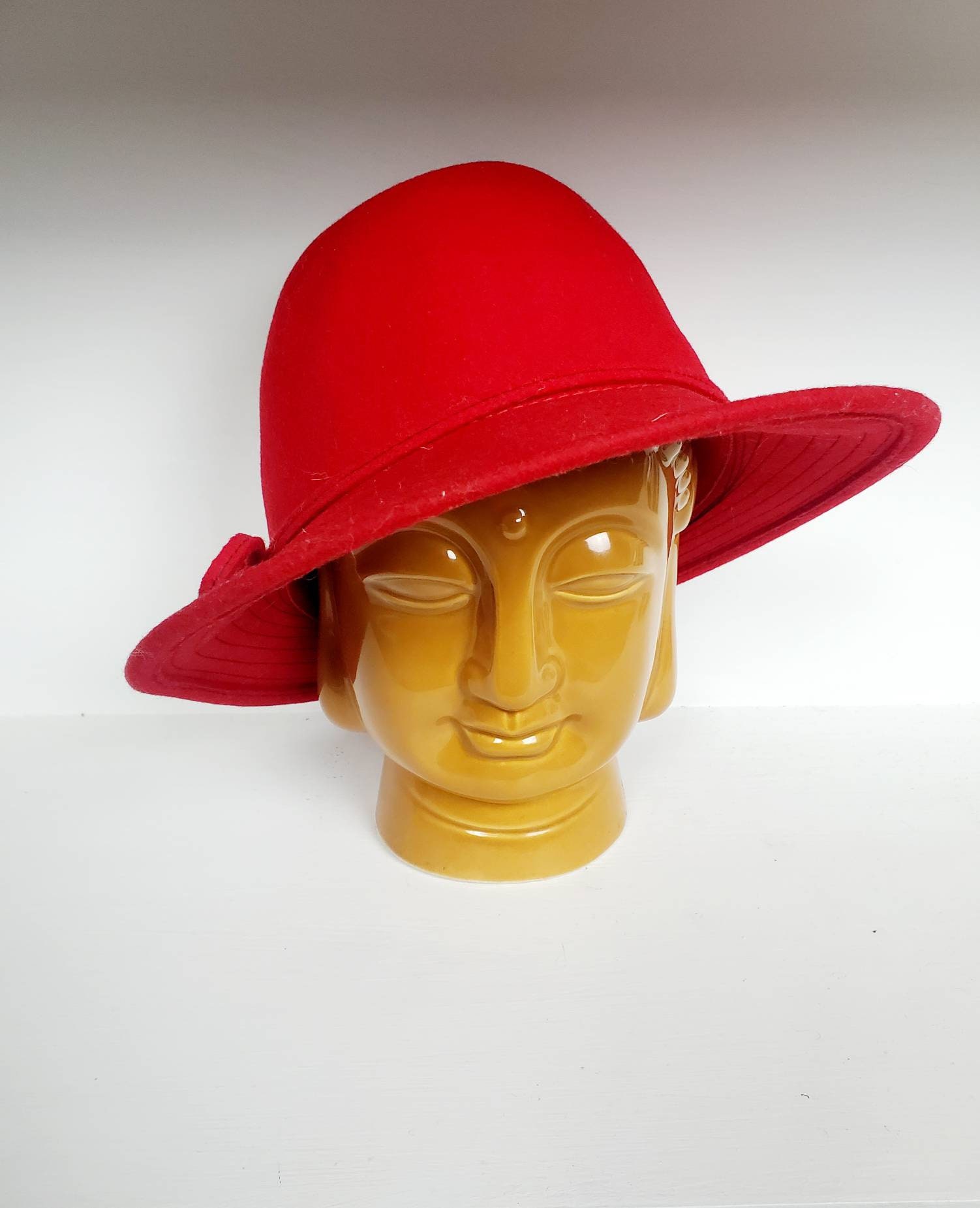 Vintage Womens Fedora Felt Hat Miss BRIENER Cloche Shape Red Hat - Etsy