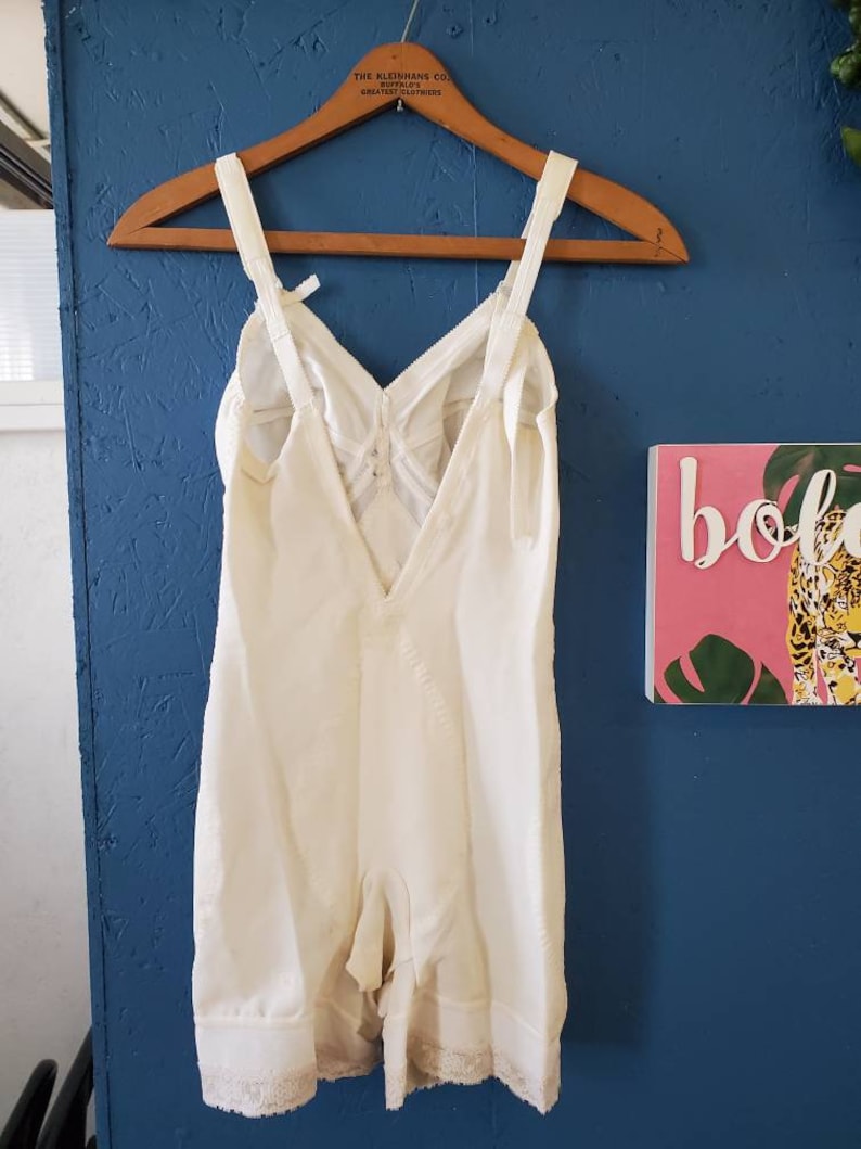 Vintage All In One Girdle And Bra Bodysuit Firm Panel 34b Etsy
