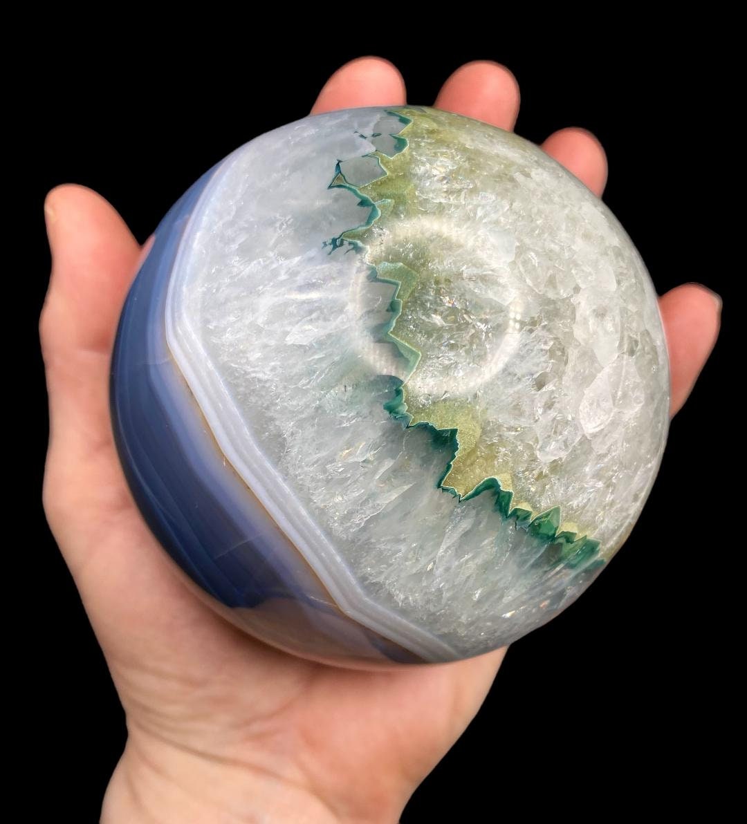 3.70 EXTREME Rare GREEN Blue AGATE Sphere - Etsy