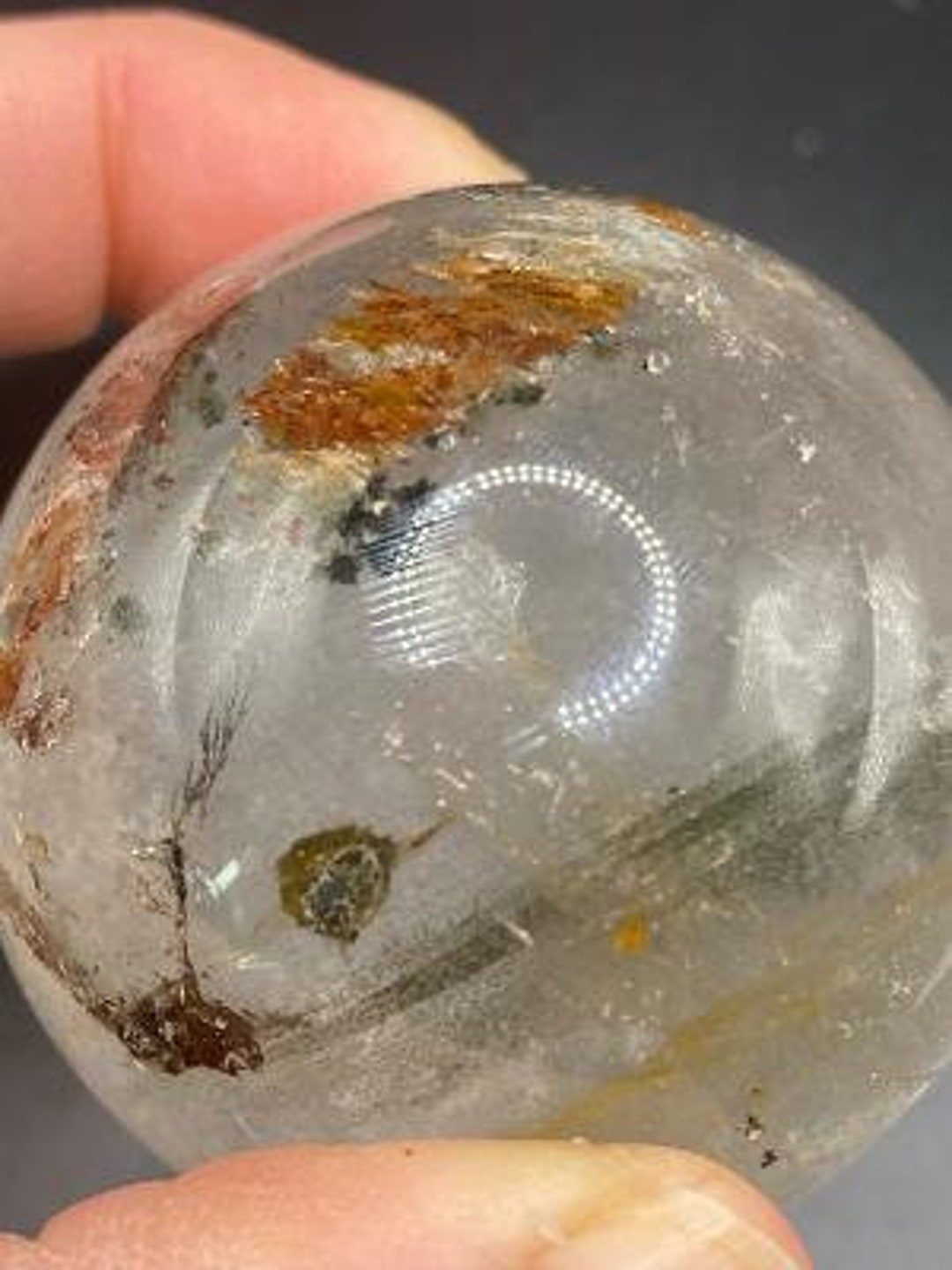 FOREST MOSS Quartz LODOLITE Sphere - Etsy