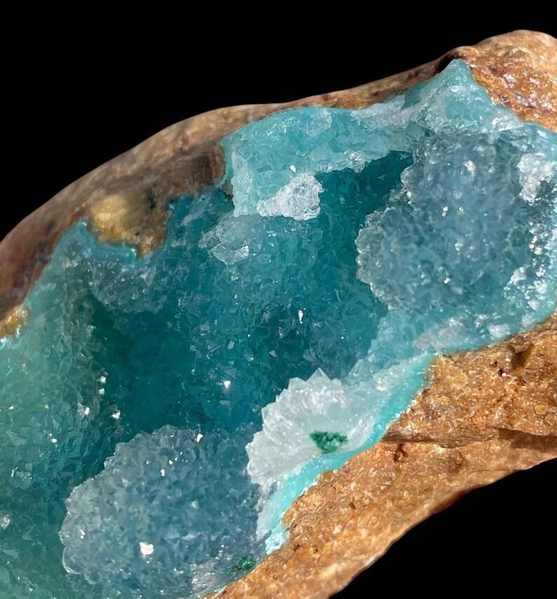 Mediterranean DRUSY CHRYSOCOLLA Geode - Etsy