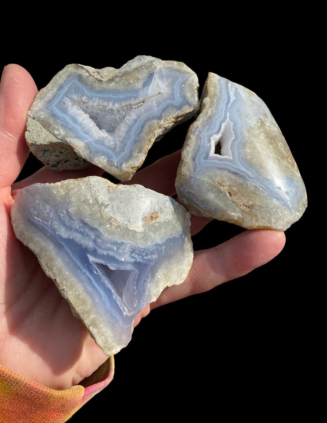 FACE POLISHED Geodes Blue Lace AGATES - Etsy