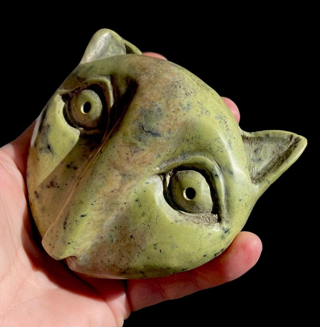 Leopard Skin SHONA CAT Carving - Etsy
