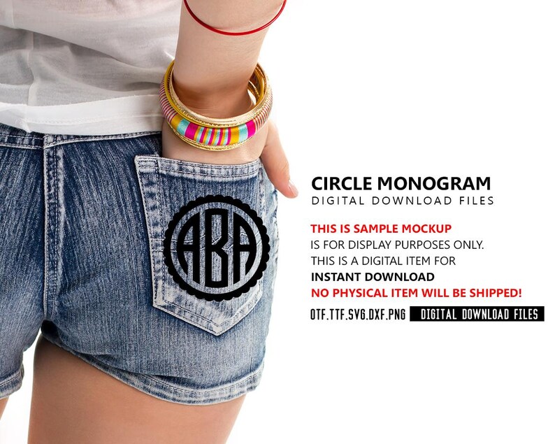 Circle Monogram Letters Font, TTF, OTF, SVG, Png Alphabet,personalized ...