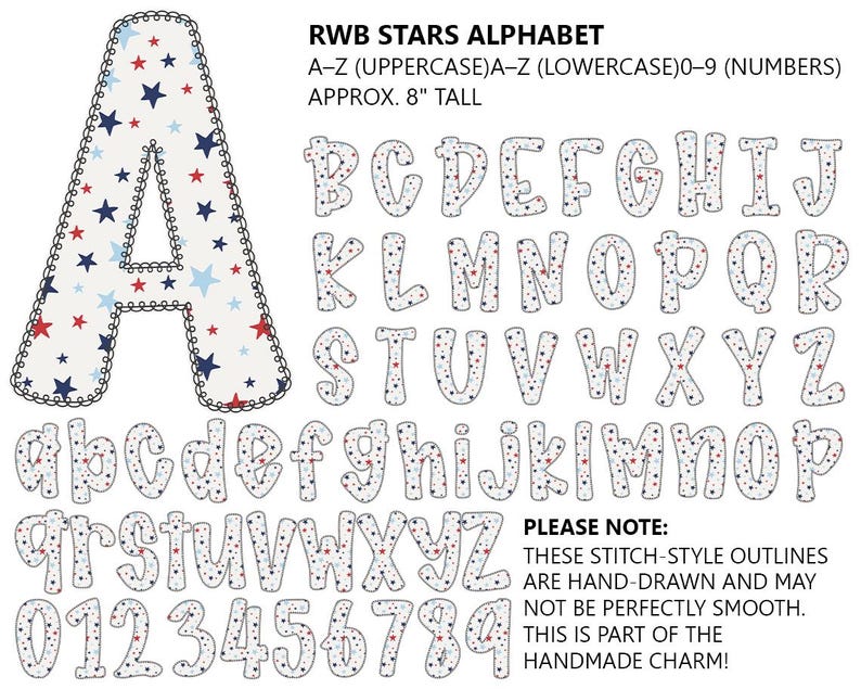 Patriotic Alphabet PNG – Red White Blue Letters With Stars, Stripes ...
