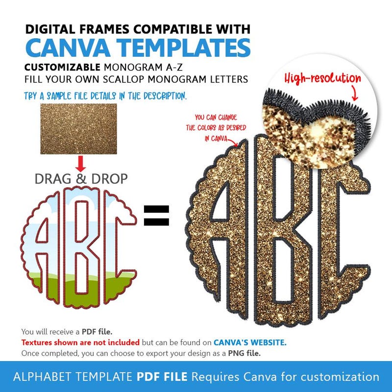 Monogram Scallop - Etsy