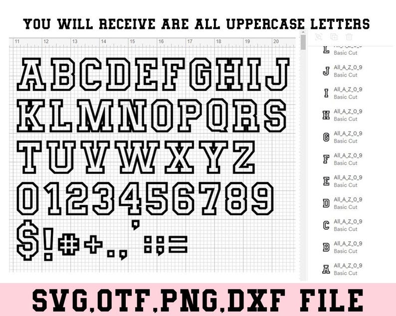 Varsity Font Svg, Sports Alphabet Svg, Jersey Letters, Varsity College ...